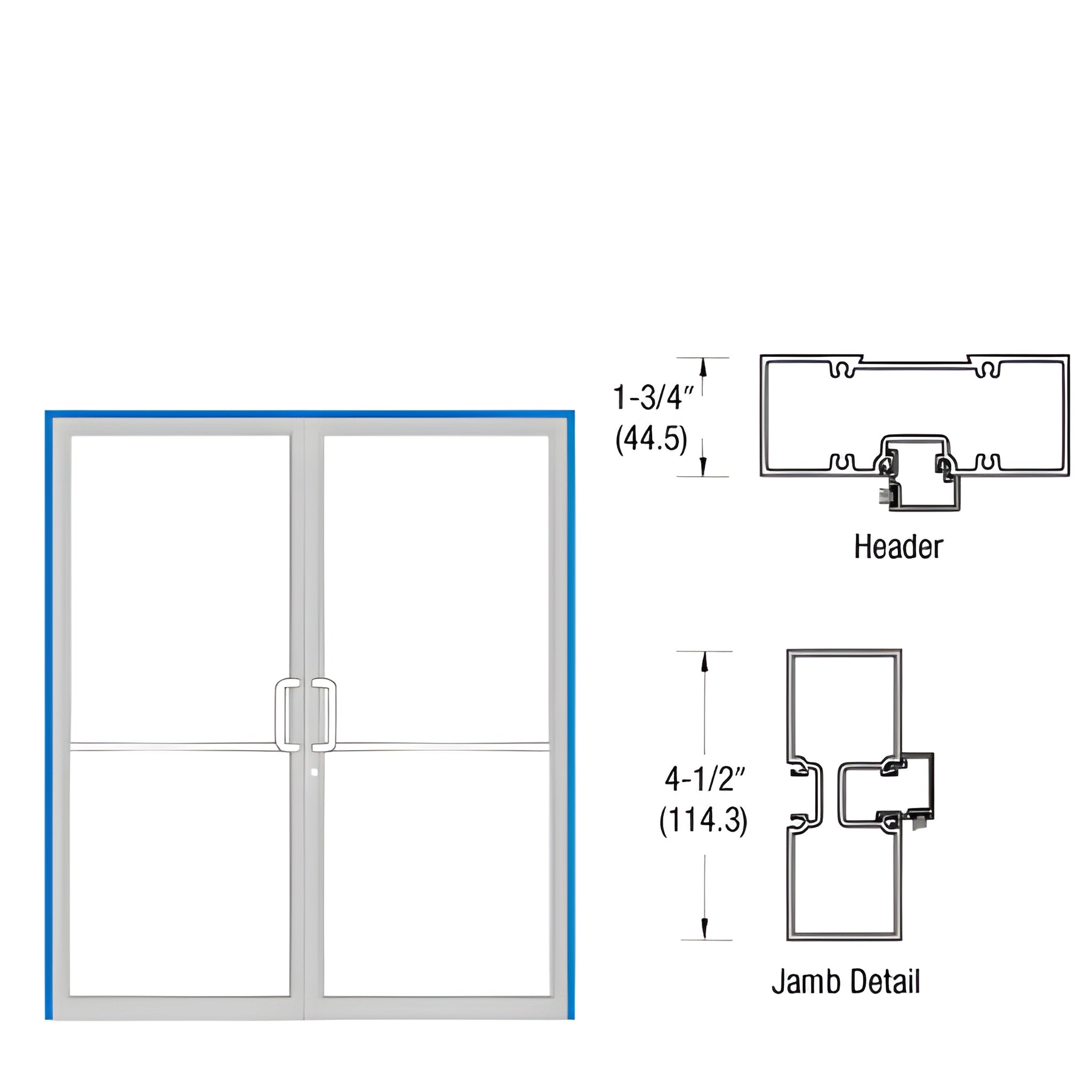 CRL-U.S. Aluminum Up-and-Over Tubular Frame for Offset Pivot Doors ...