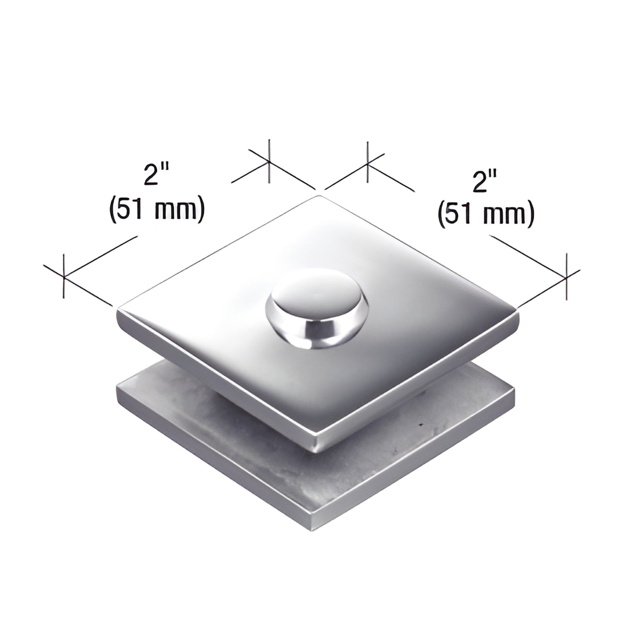 CRL Polished Stainless Steel 2" x 2" Square Glass Clamp – Canada Wide ...